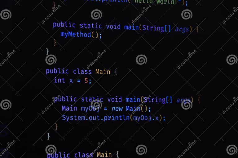 Software Source Code Programming Code Stock Image Image Of Light