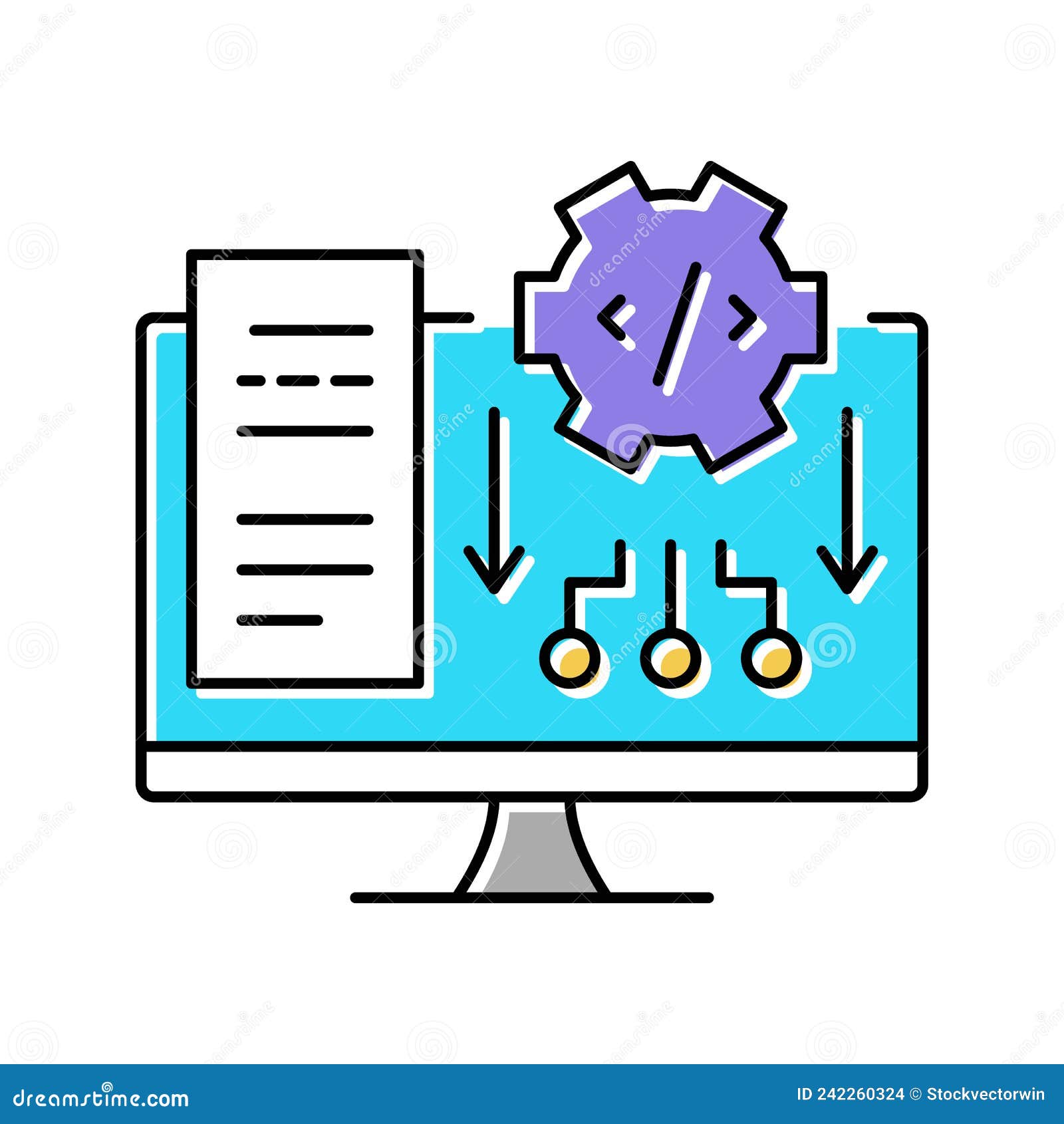 Software System Color Icon Vector Illustration Stock Vector ...