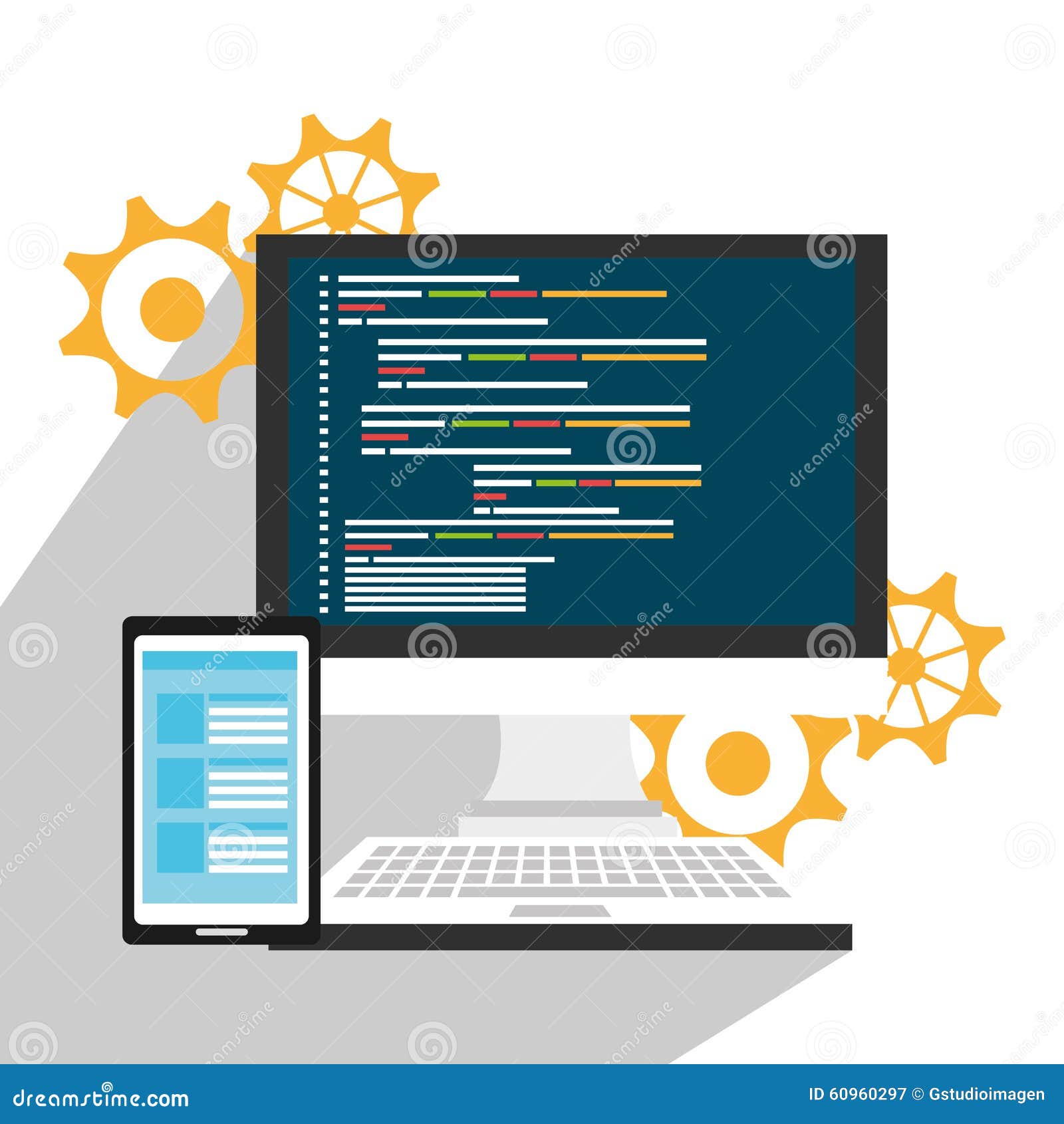 Software system computer stock vector. Illustration of optimization ...