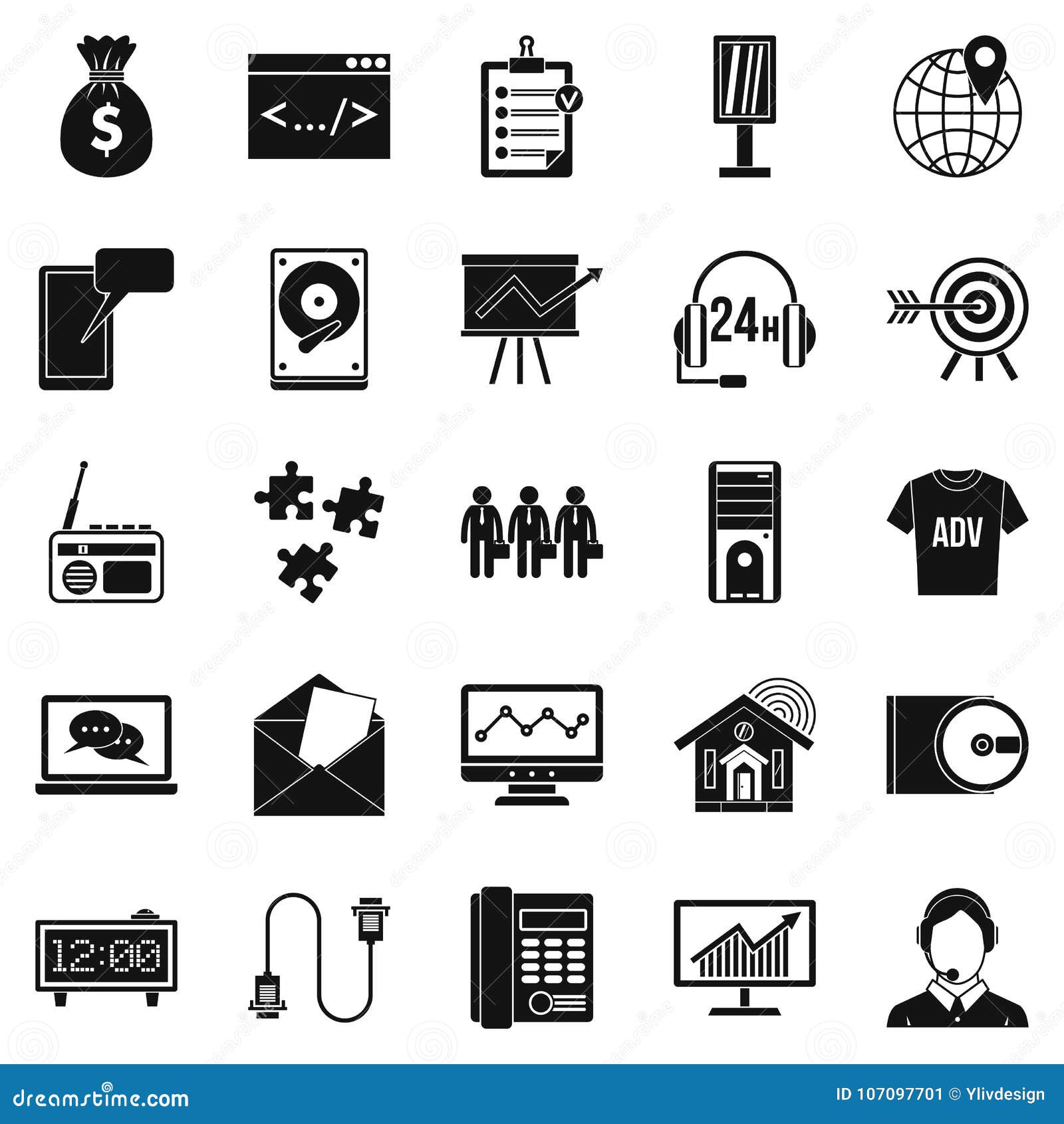 Software System Icons Set, Simple Style Stock Vector - Illustration of ...