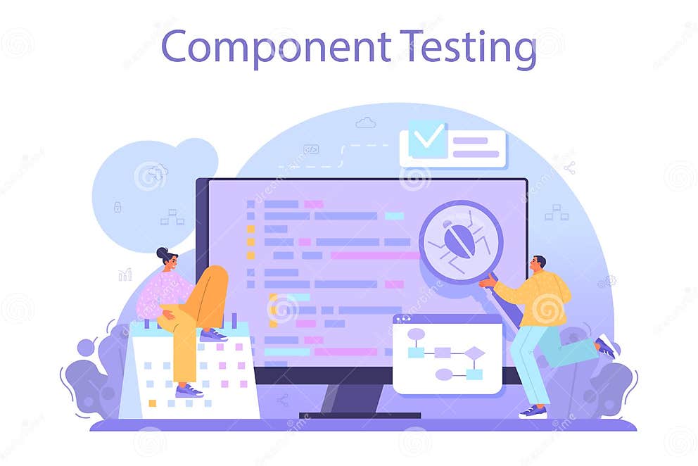 Software Tester Concept. Application or Website Code Testing Stock ...