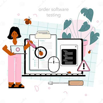 Software Tester Online Service or Platform. Application or Website Code ...