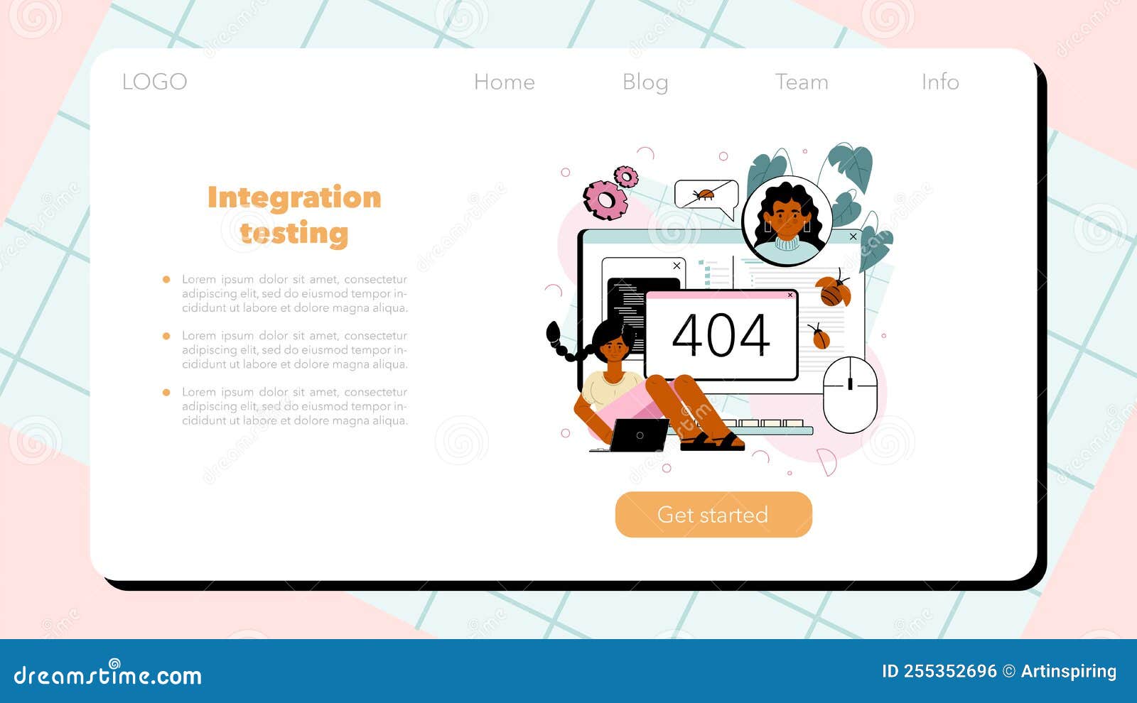 Software Tester Web Banner Or Landing Page Application Or Website