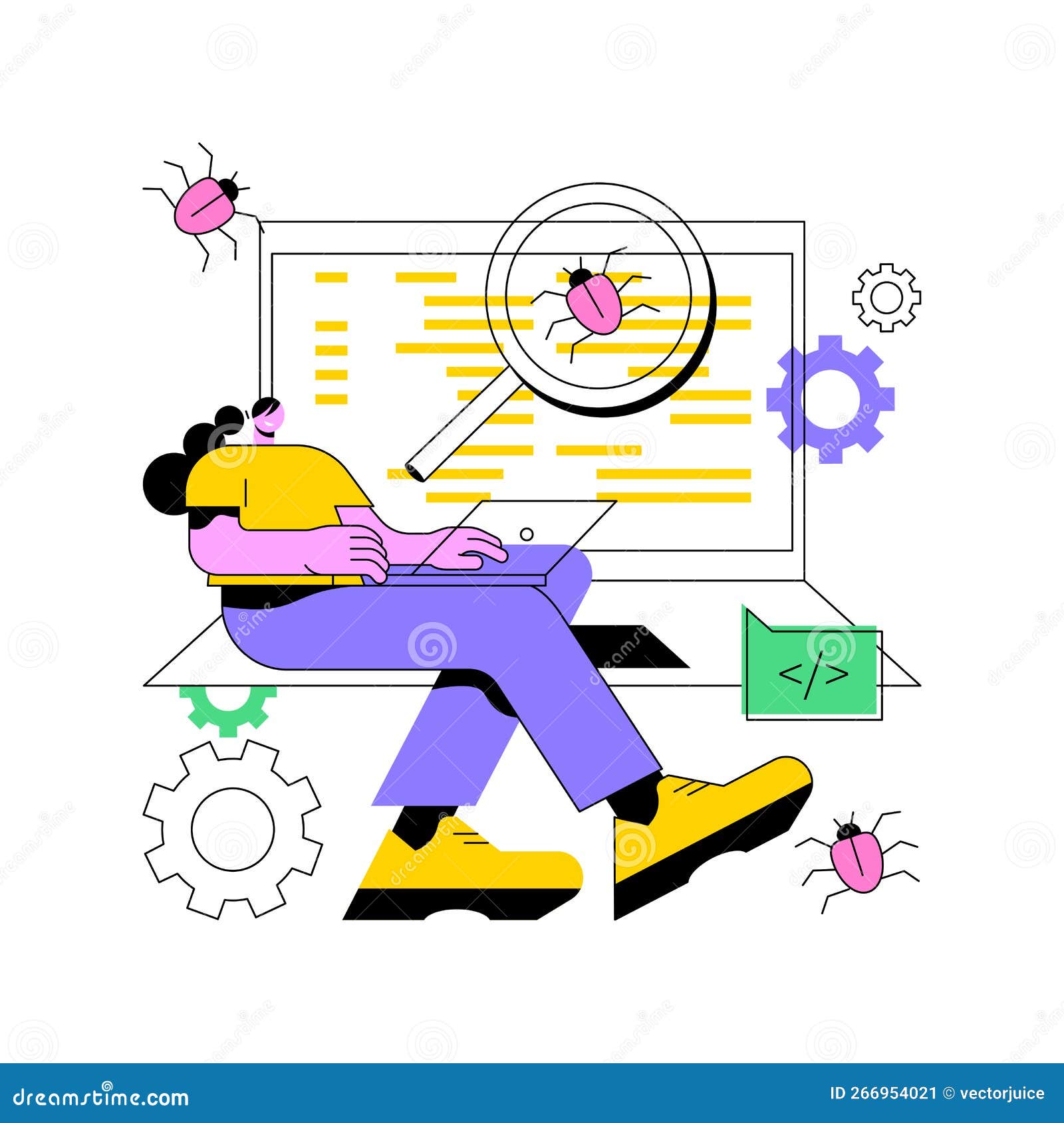Software Testing Abstract Concept Vector Illustration Stock Vector Illustration Of