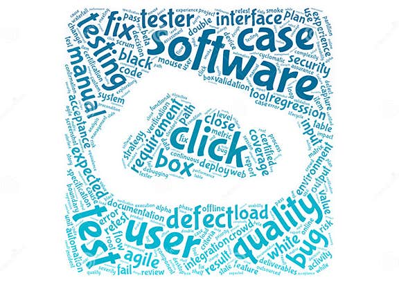 Software Testing Word Cloud Random Variant Stock Illustration ...