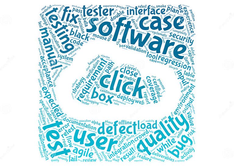 Software Testing Word Cloud Random Variant Stock Illustration ...