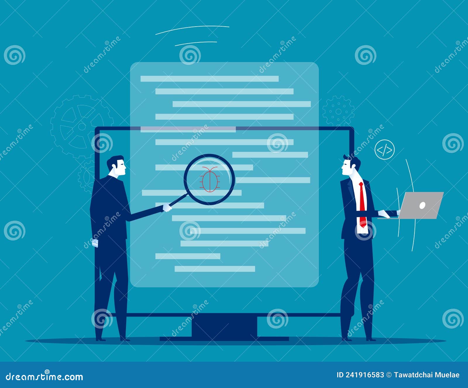 Software Testing. Bug Fixing Abstract Metaphor Stock Vector ...