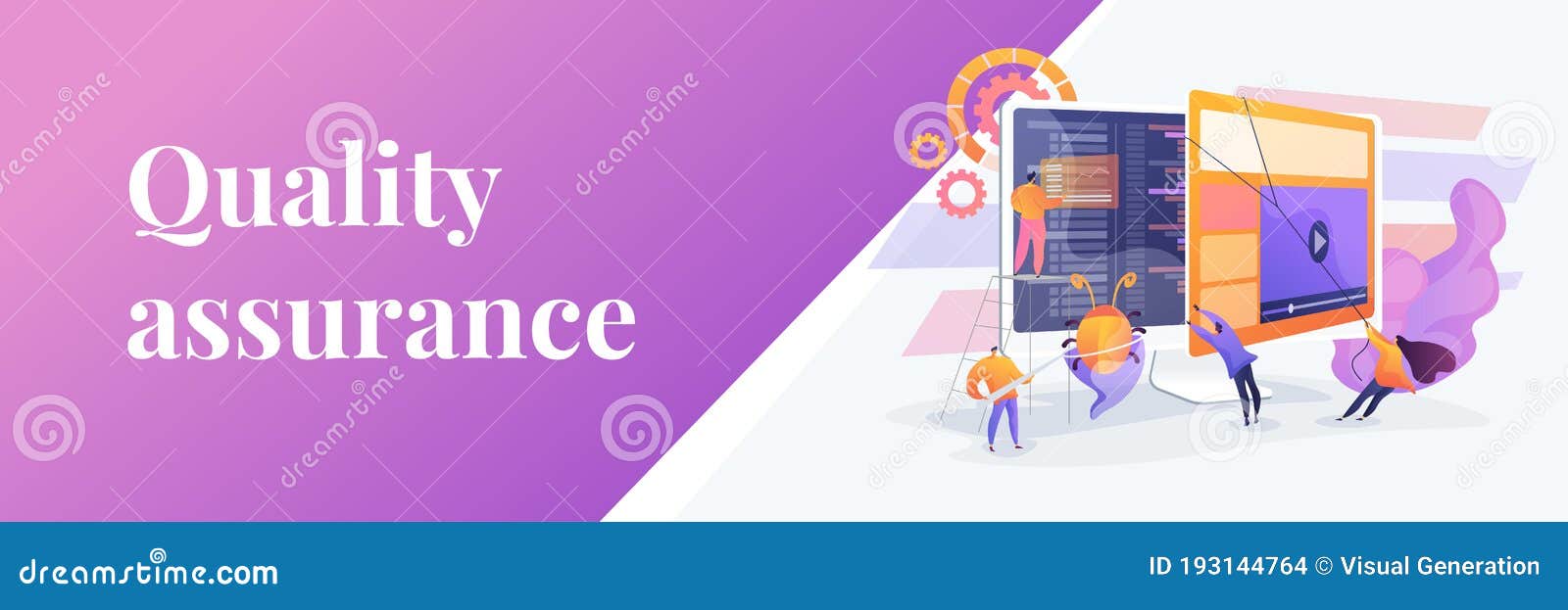 Software Testing Concept Banner Header Stock Vector - Illustration of ...