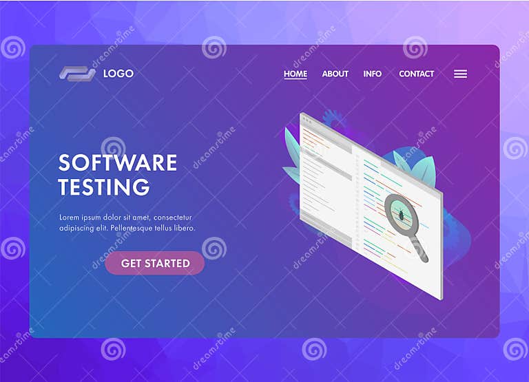 Software Testing Concept. Program Code Screen with Debugging ...
