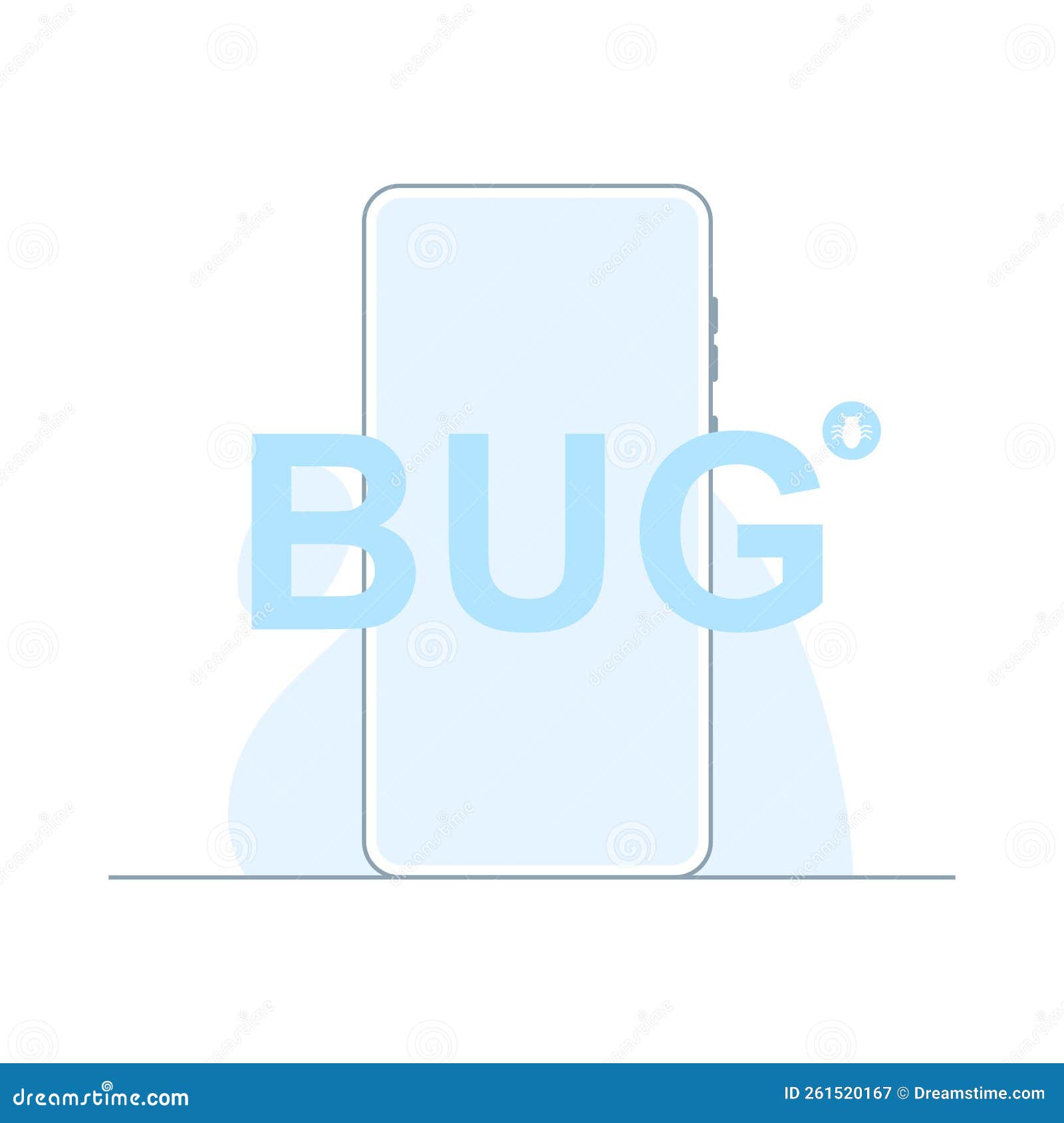 Software Testing Found a Bug. Your Phone Have Problem Stock Vector ...