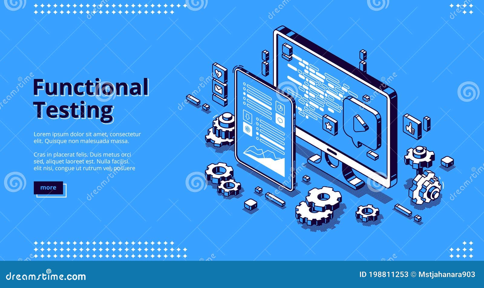 Software Testing Isometric Banner, Functional Test Stock Vector ...
