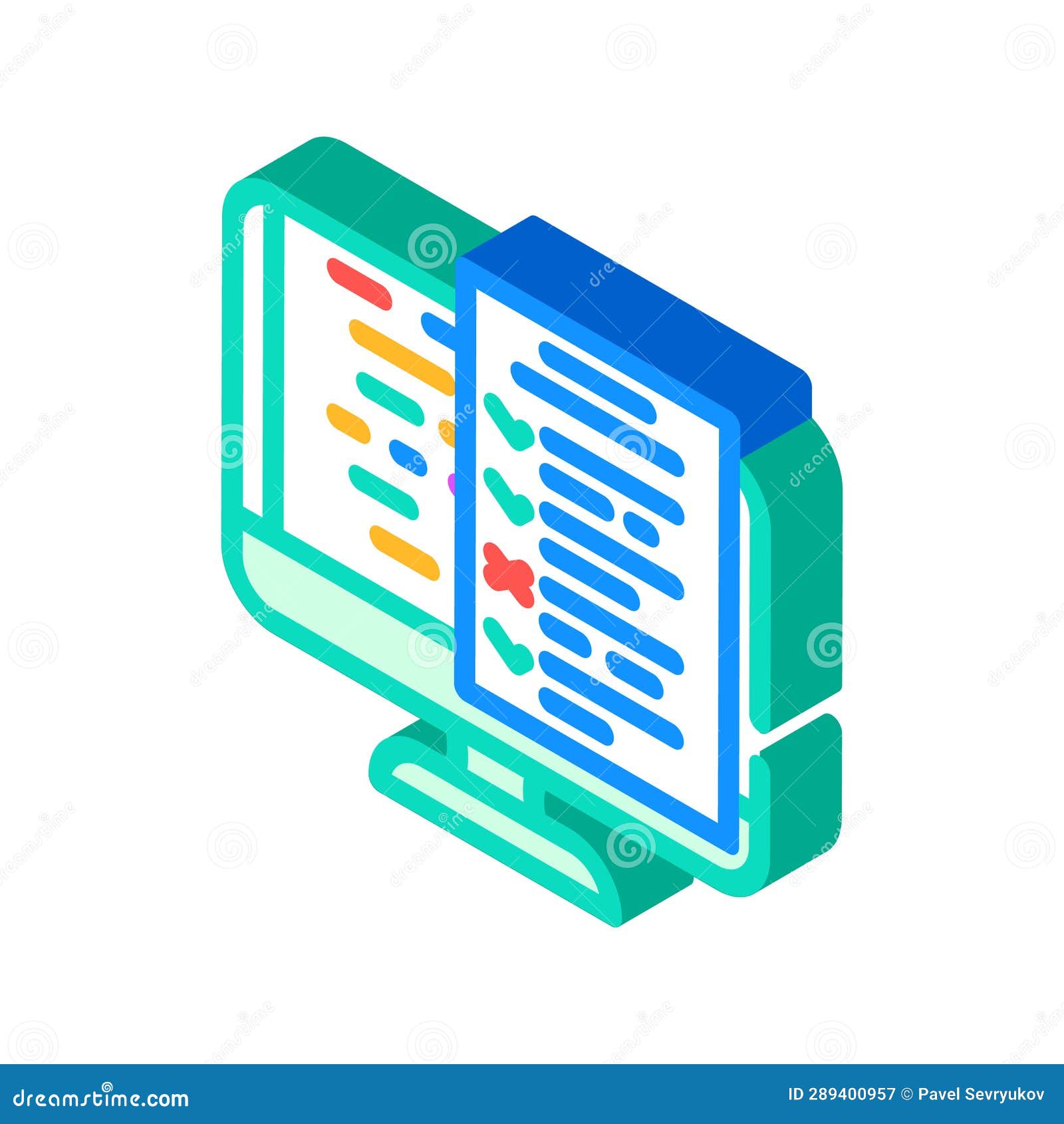 Software Testing Isometric Icon Vector Illustration Stock Illustration ...