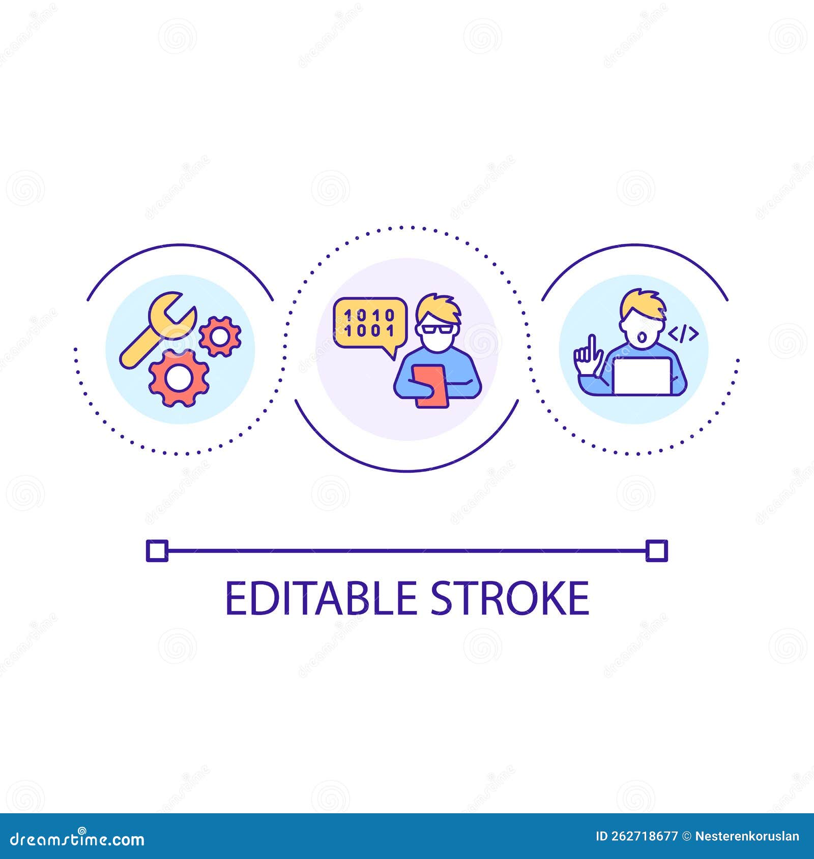 Software Testing Loop Concept Icon Stock Vector Illustration Of Solution Line 262718677