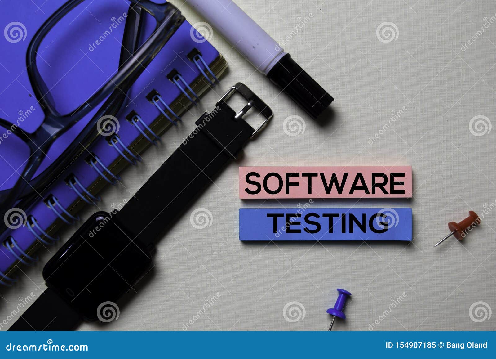 Software Testing Text on Sticky Notes Isolated on Office Desk Stock ...