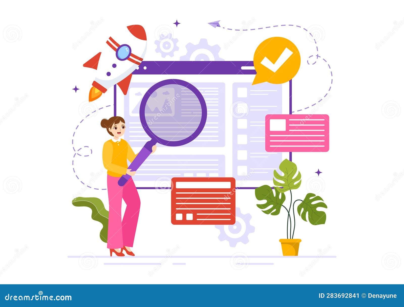 Software Testing Vector Illustration With Application Engineering