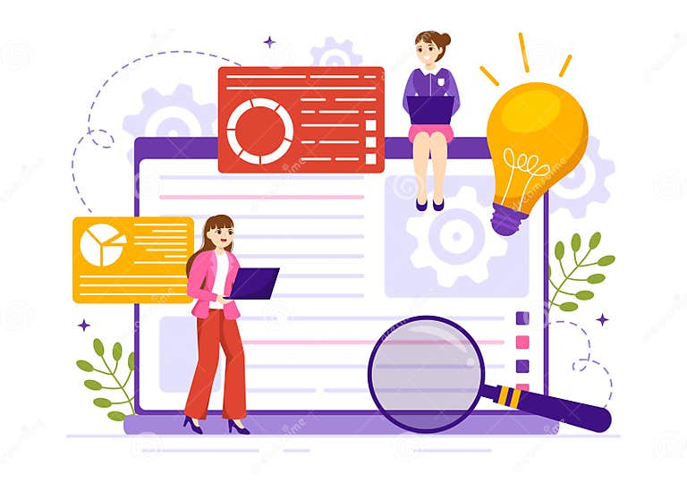 Software Testing Vector Illustration With Application Engineering Debugging Development Process