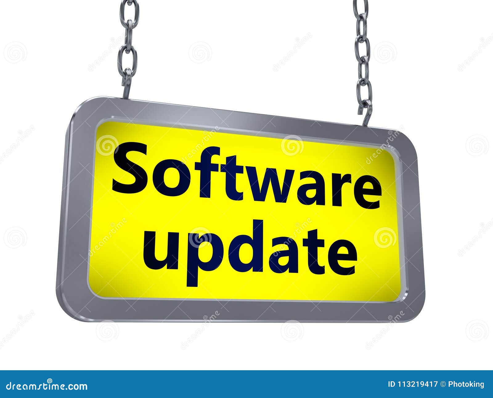 Software Update on Billboard Stock Illustration - Illustration of ...