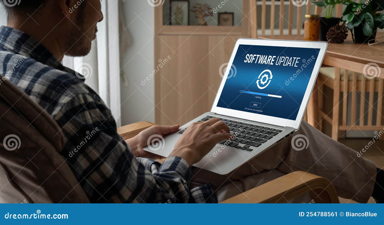 Software Update On Computer For Modish Version Of Device Software Stock Image Image Of