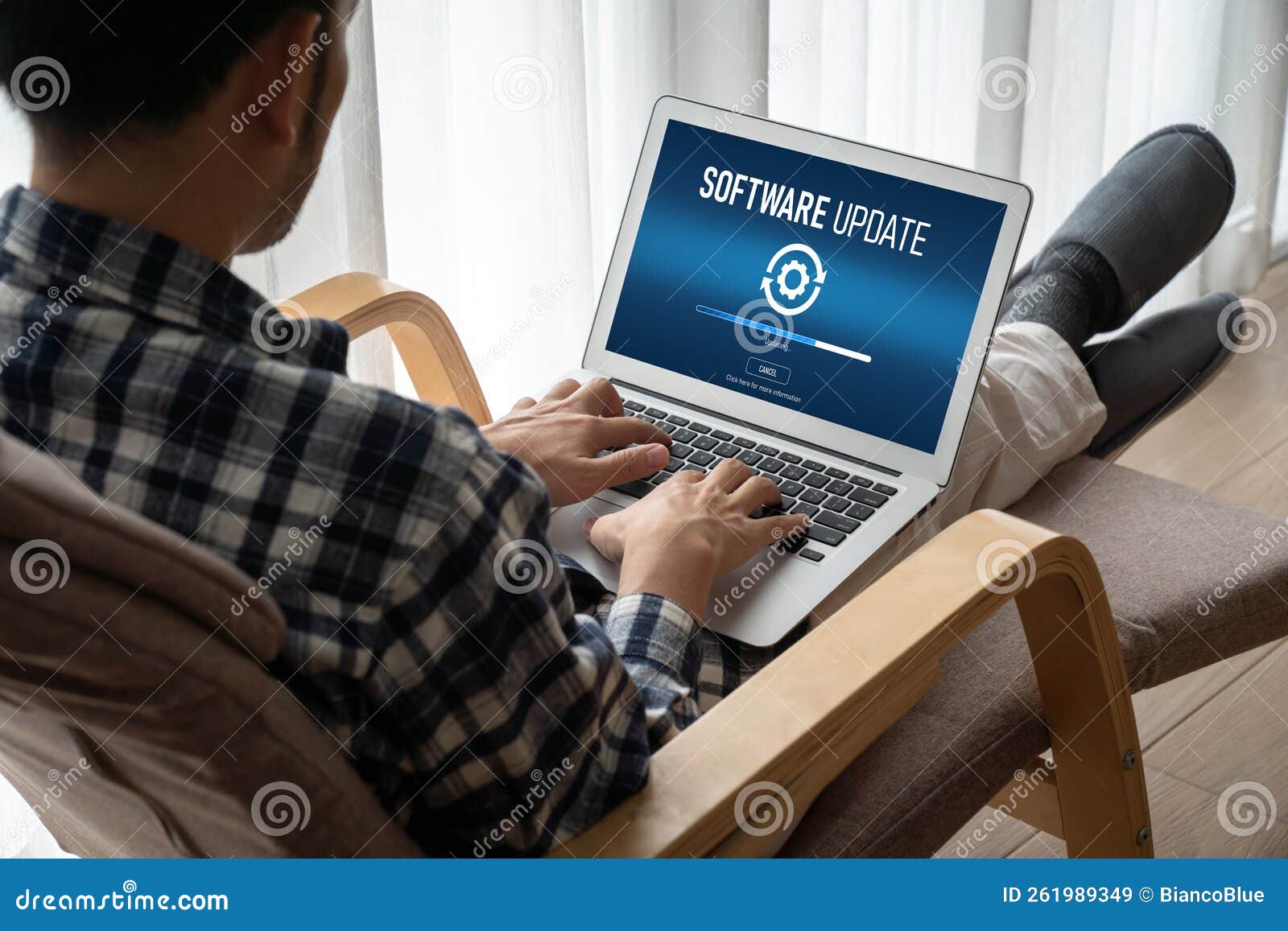 Software Update On Computer For Modish Version Of Device Software Stock Image Image Of Update
