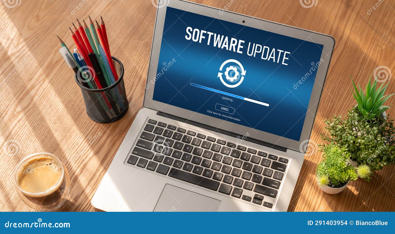 Software Update on Computer for Modish Version of Device Software Stock ...