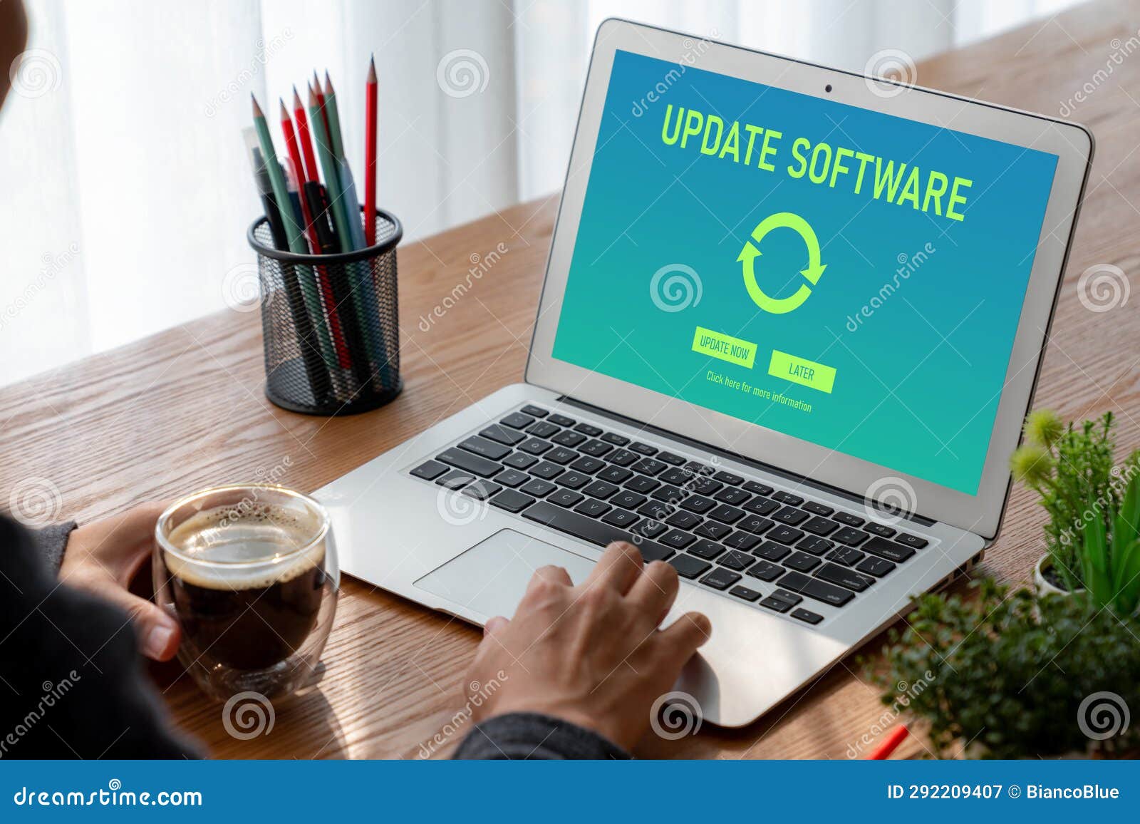 Software Update on Computer for Modish Version of Device Software Stock ...