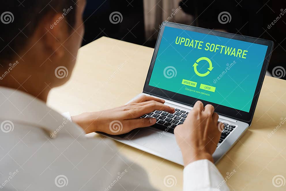 Software Update on Computer for Modish Version of Device Software Stock ...