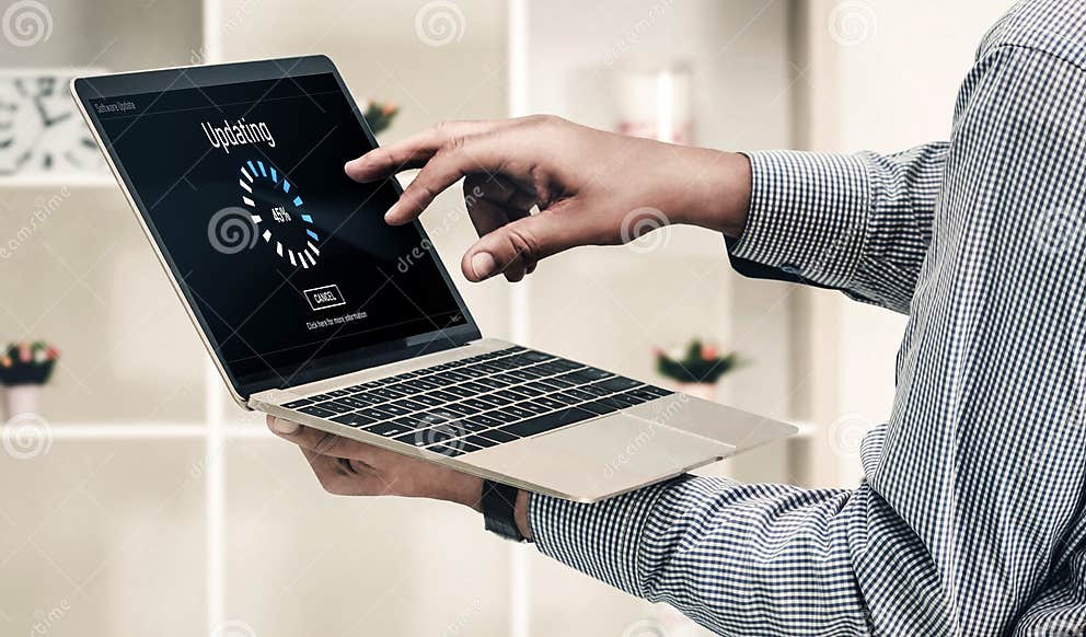 Software Update on Computer for Modish Version of Device Software Stock ...
