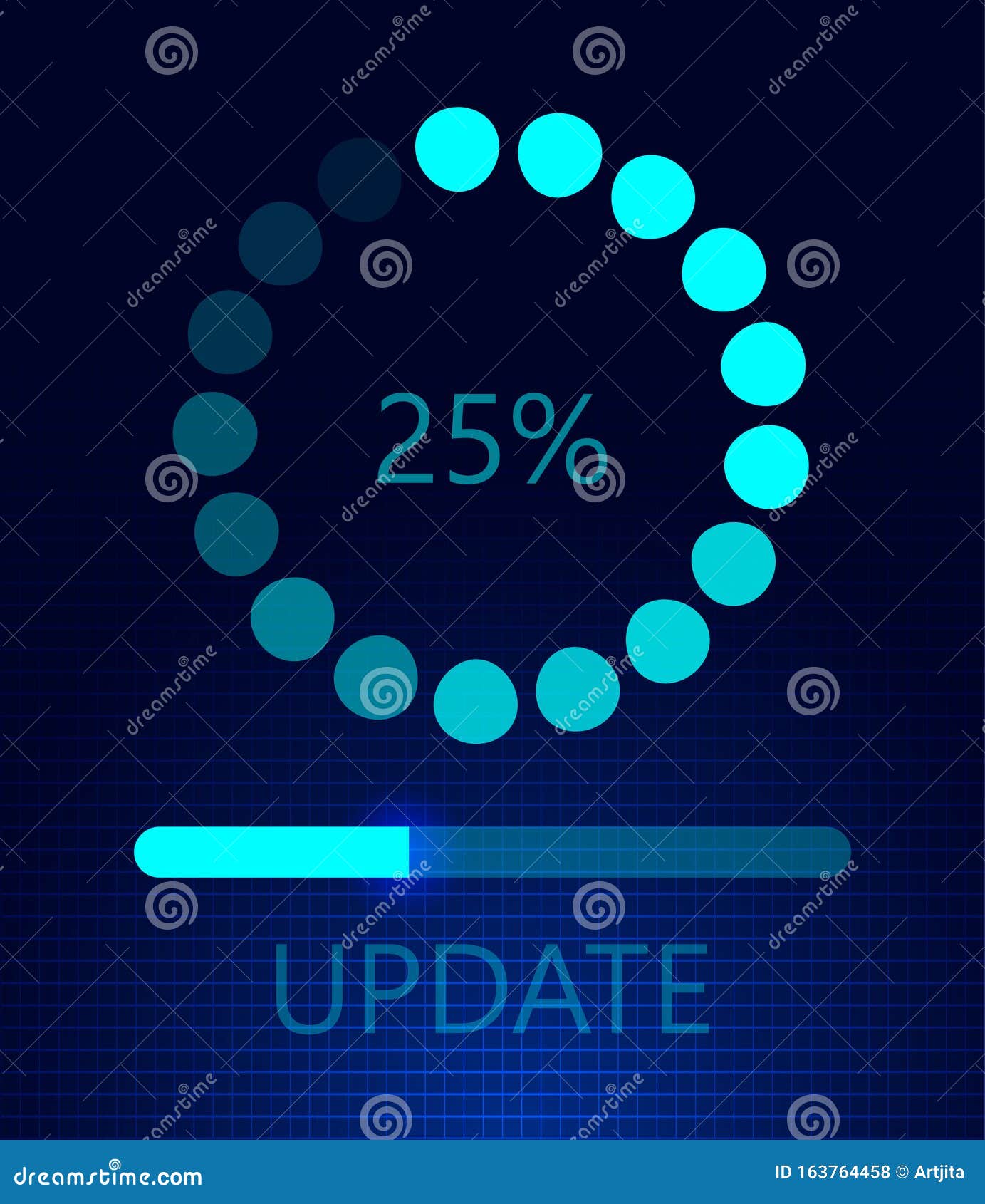 Software Update on Cyberspace. Loading Process Concept Stock Illustration - Illustration of ...