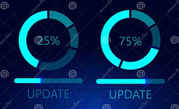 Software Update on Cyberspace. Loading Process Concept Stock Illustration - Illustration of ...