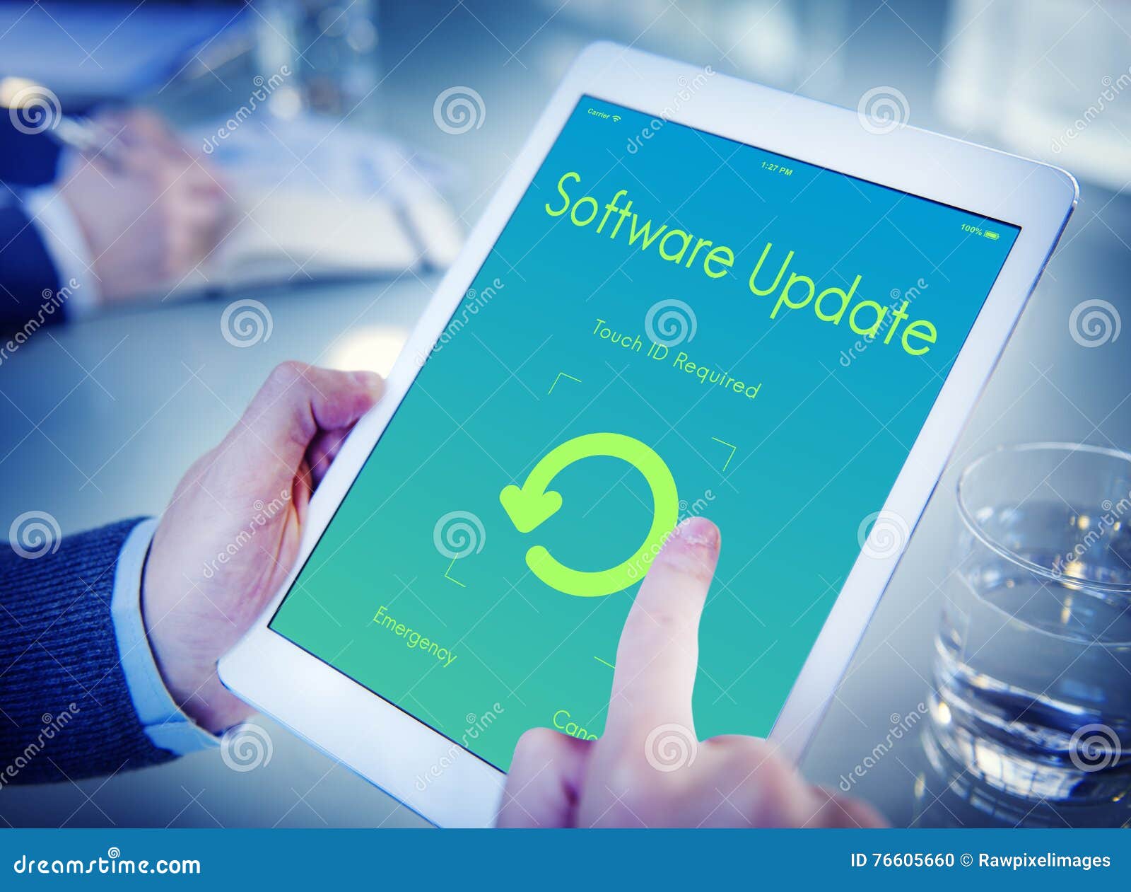 Software Update Electronic Device Display Concept Stock Photo - Image ...