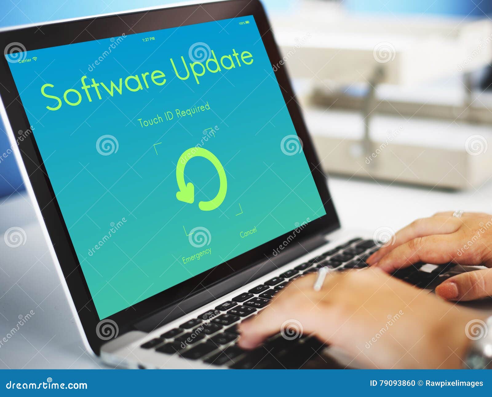 Software Update Electronic Device Display Concept Stock Photo - Image ...