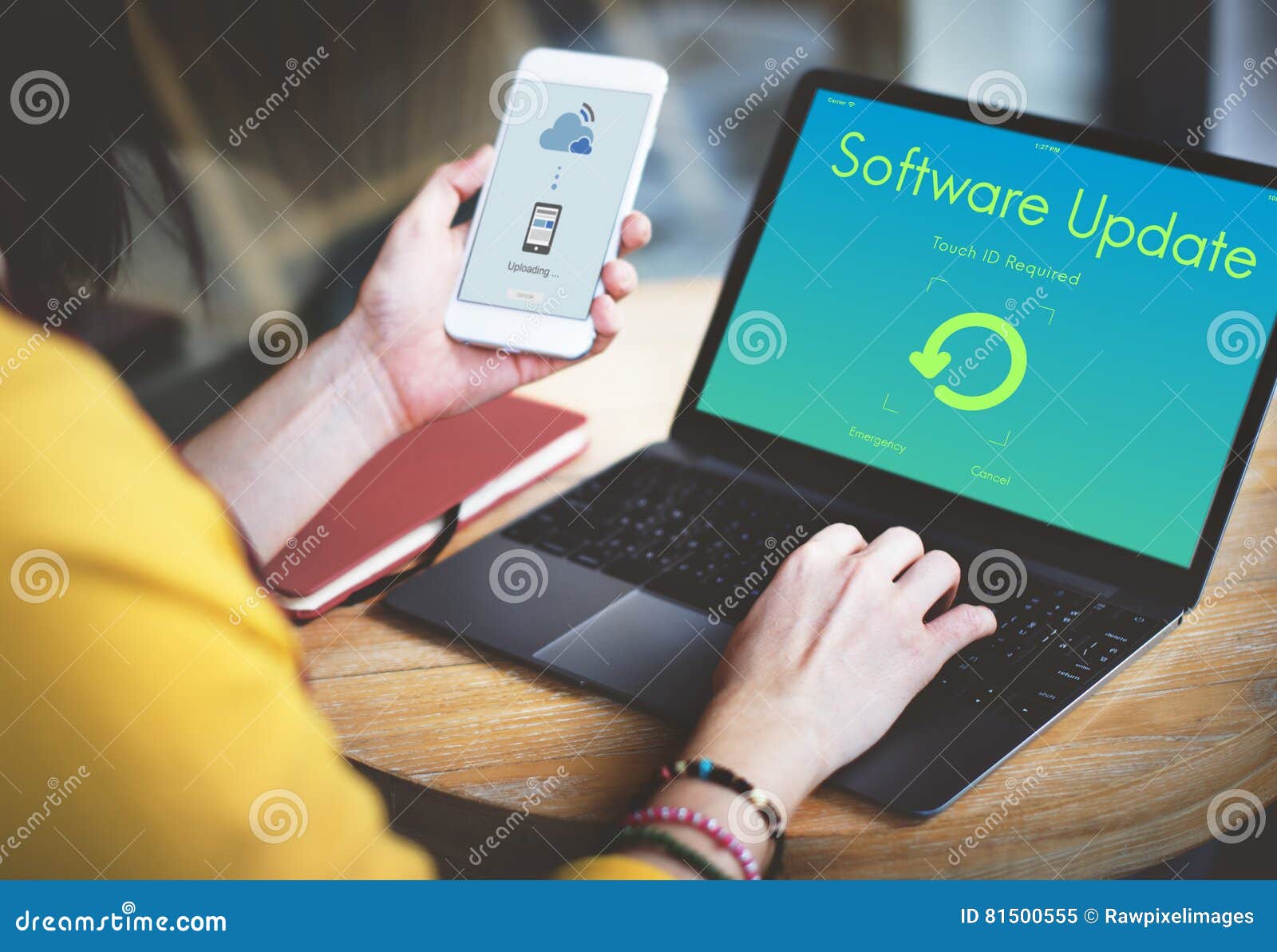 Software Update Electronic Device Display Concept Stock Image - Image ...