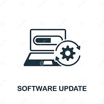 Software Update Icon. Monochrome Simple Cyber Security Icon for ...