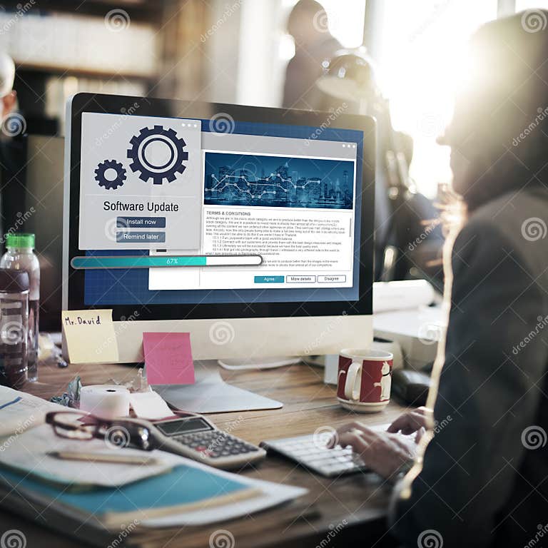 Software Update Installation Upgrade Data Concept Stock Image - Image ...