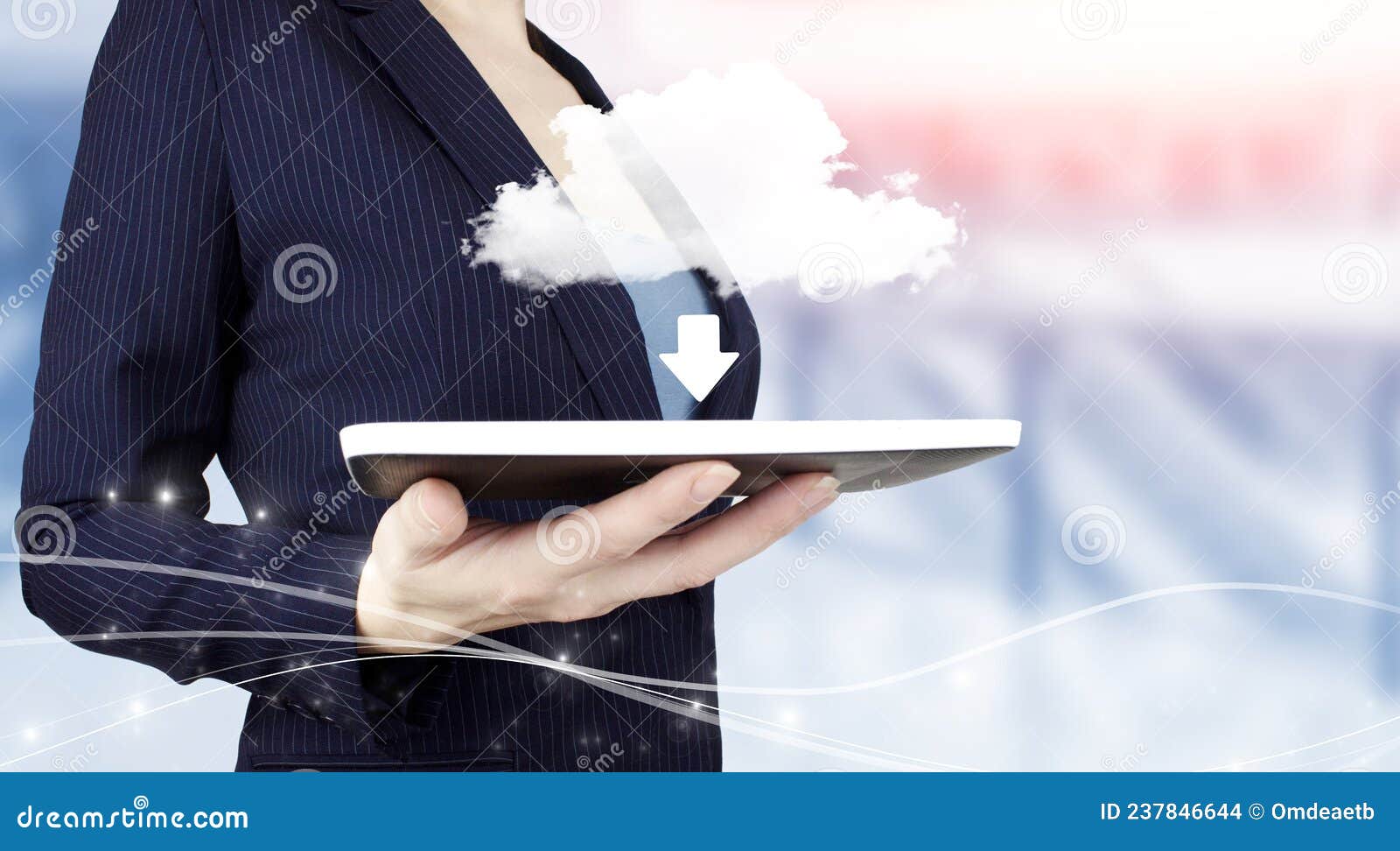 Software Update Installation Upgrade Data Concept. Hand Hold White ...