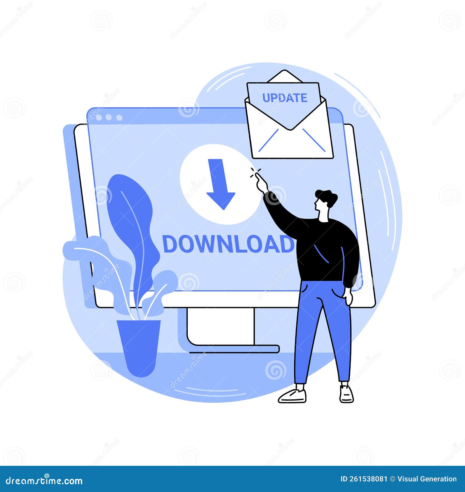 Software Update Isolated Cartoon Vector Illustrations. Stock Vector ...