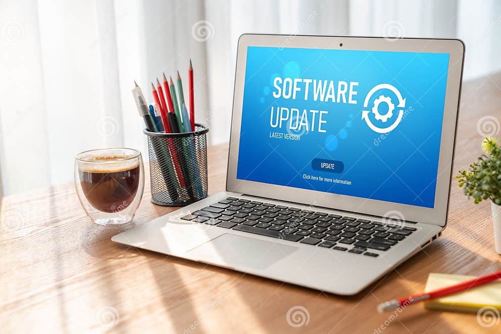 Software-update Op Computer Voor Modachtige Versie Van Apparaatsoftware ...