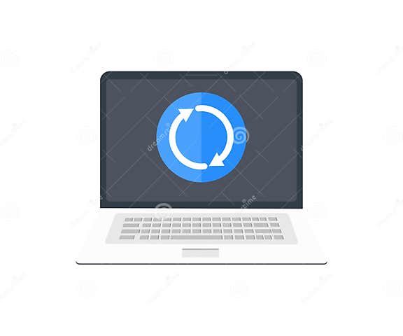 Software Update or Operating System Upgrade on Laptop Logo Design ...