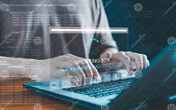 Software Update Or Operating System Upgrade Updating Progress Bar On