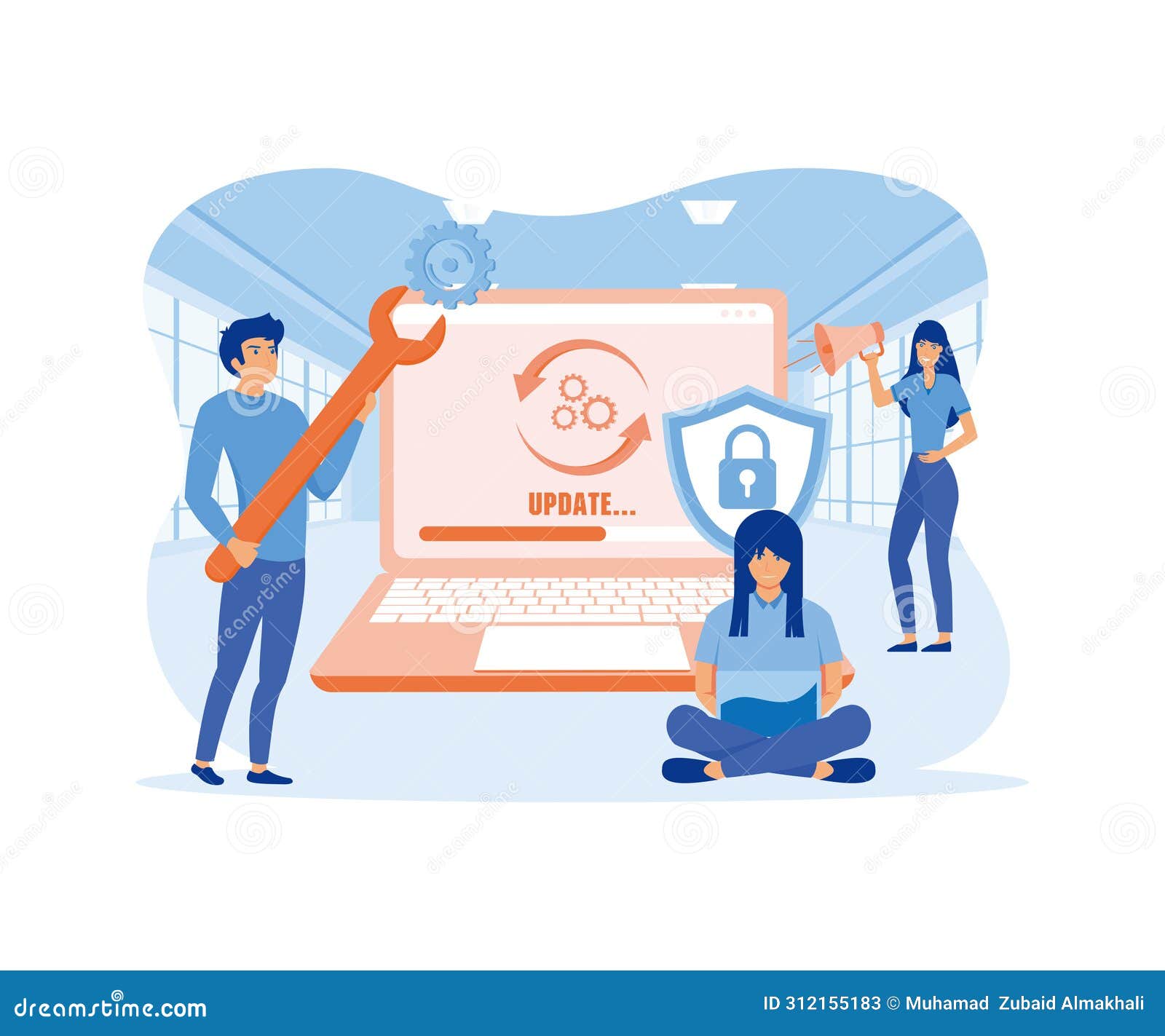 Software Update People for Mobile App Design. Mobile Application Design ...