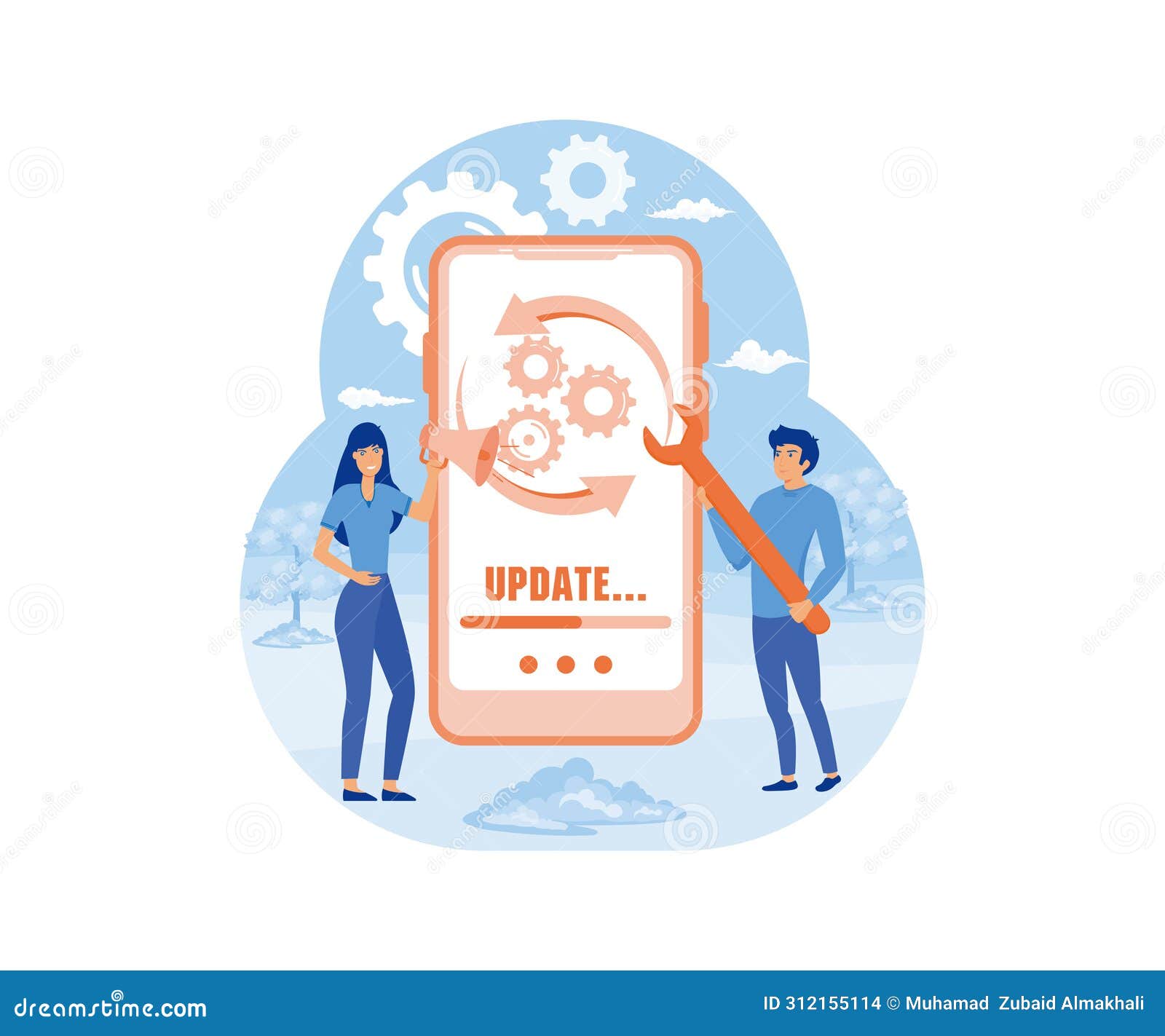 Software Update People for Mobile App Design. Mobile Application Design ...