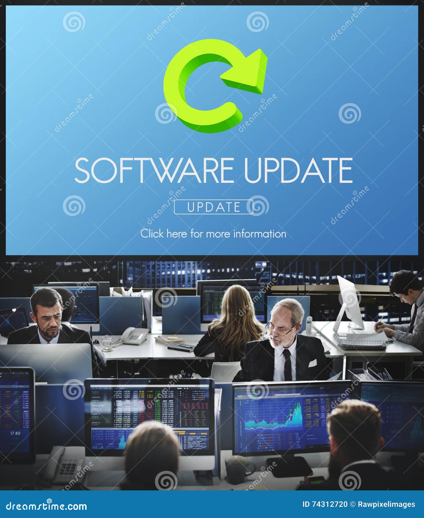 Software Update Program Digital Improvement Concept Stock Photo - Image ...