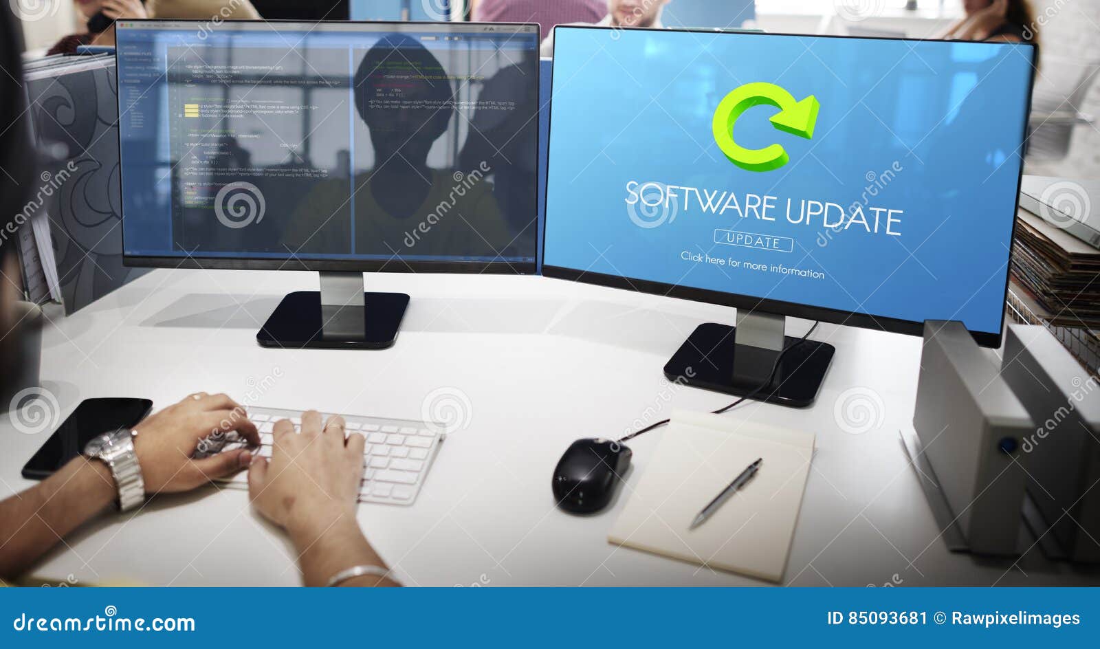 Software Update Program Digital Improvement Concept Stock Image - Image ...