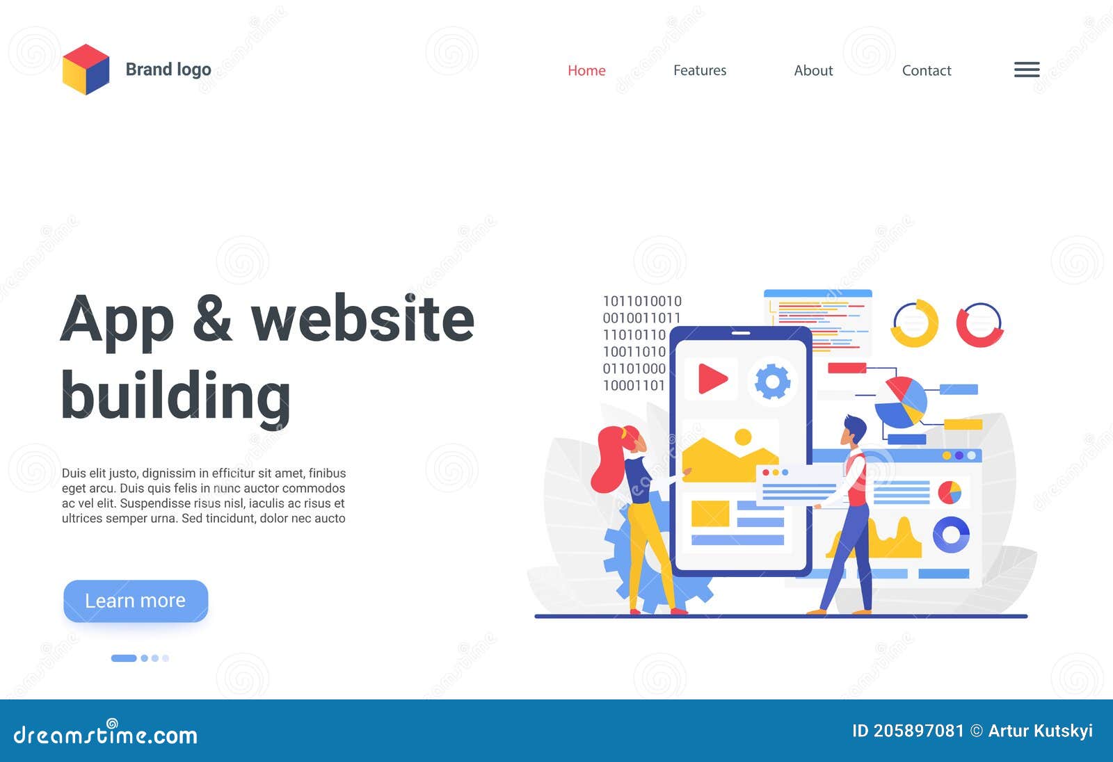 Software Website Development, Internet Mobile App Building Landing Page ...