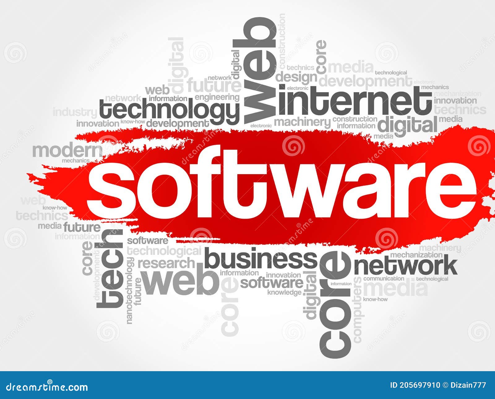 Software word cloud stock illustration. Illustration of support - 205697910