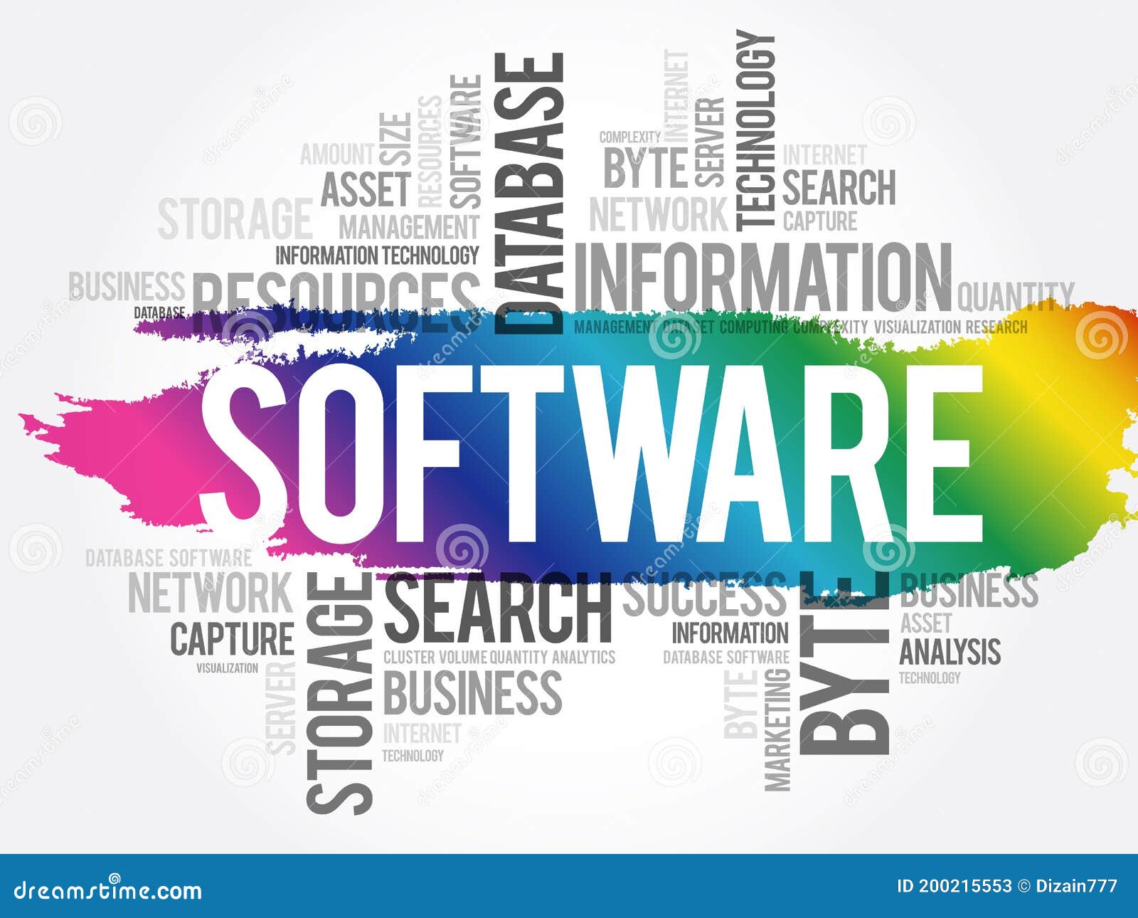 Software Word Cloud Collage Stock Illustration - Illustration of ...