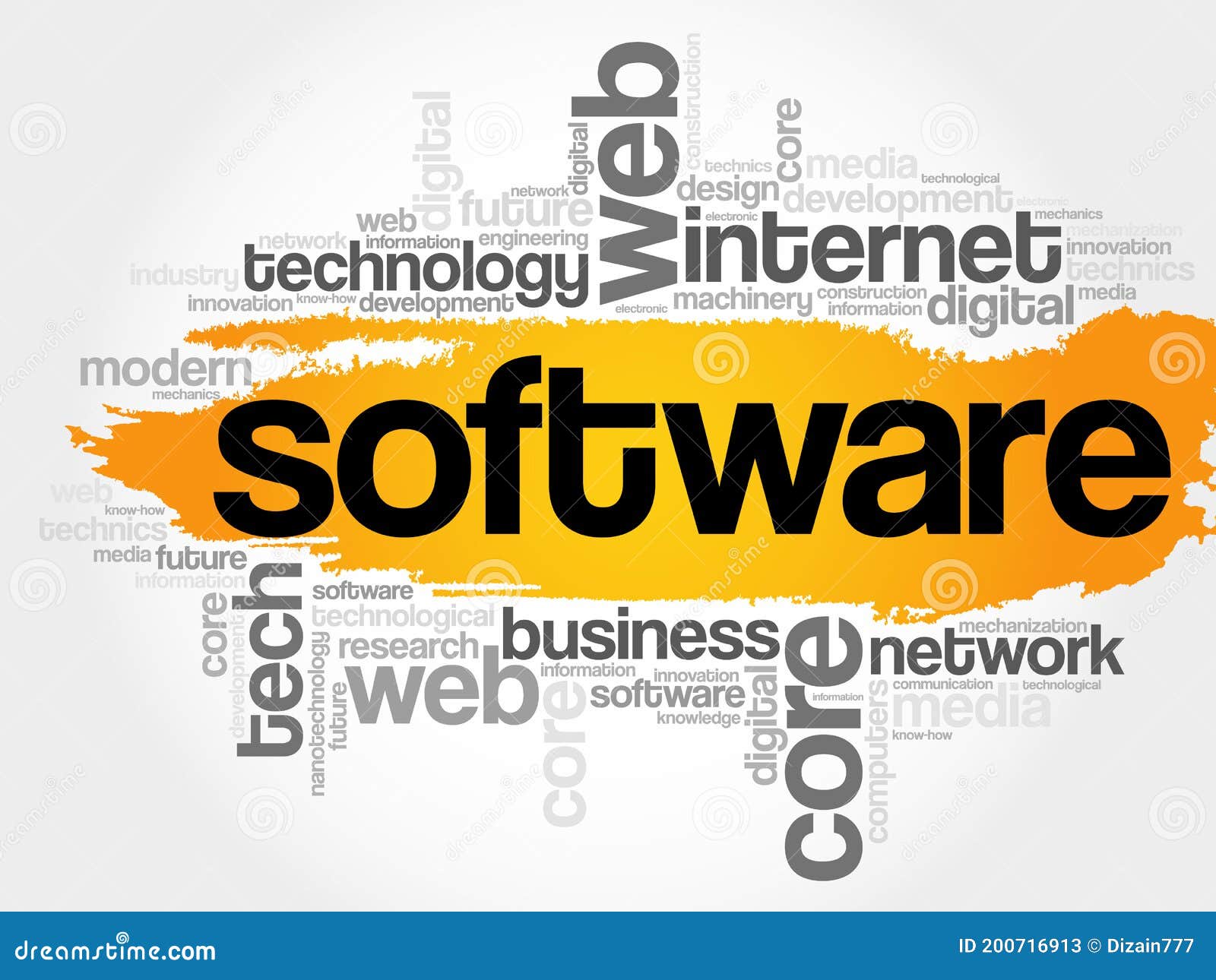 Software Word Cloud Collage Stock Illustration - Illustration of ...