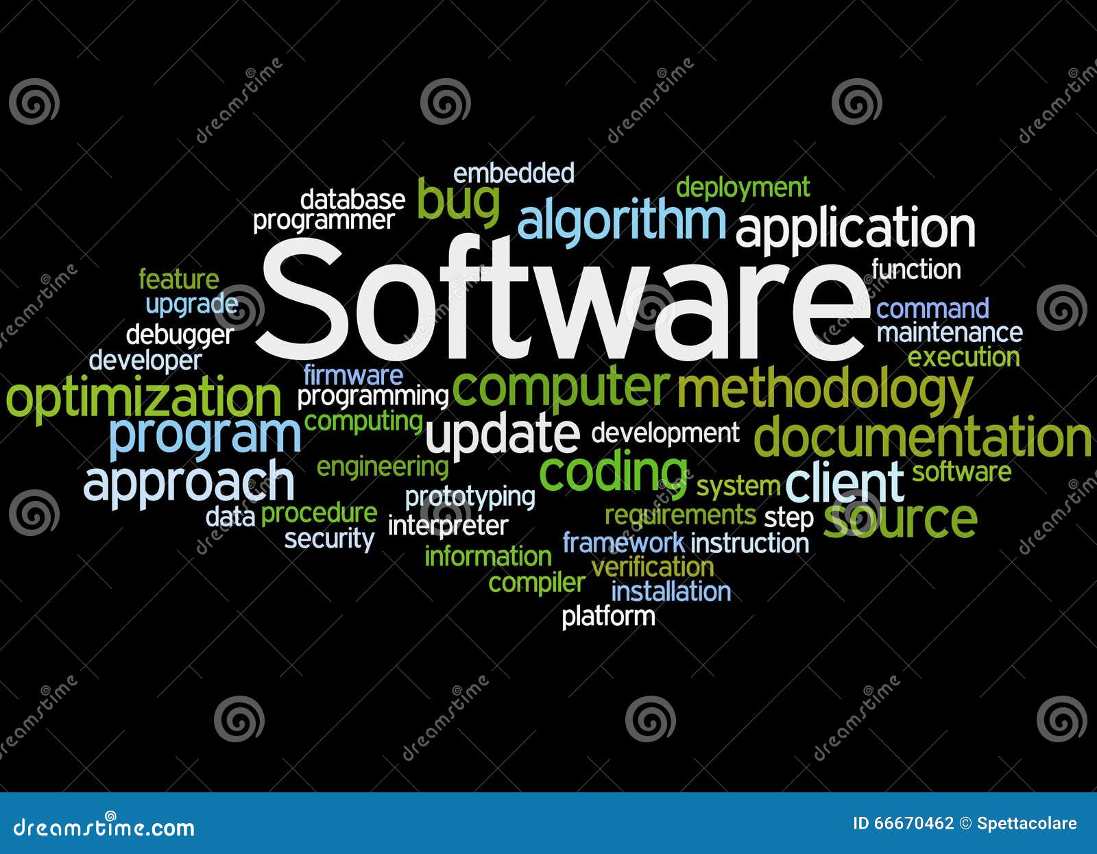 Software, Word Cloud Concept 2 Stock Illustration - Illustration of ...