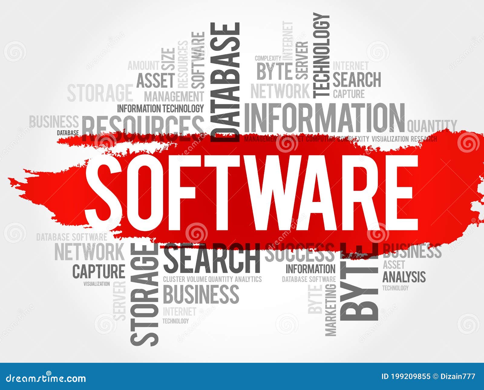 Software word cloud stock image. Image of application - 199209855