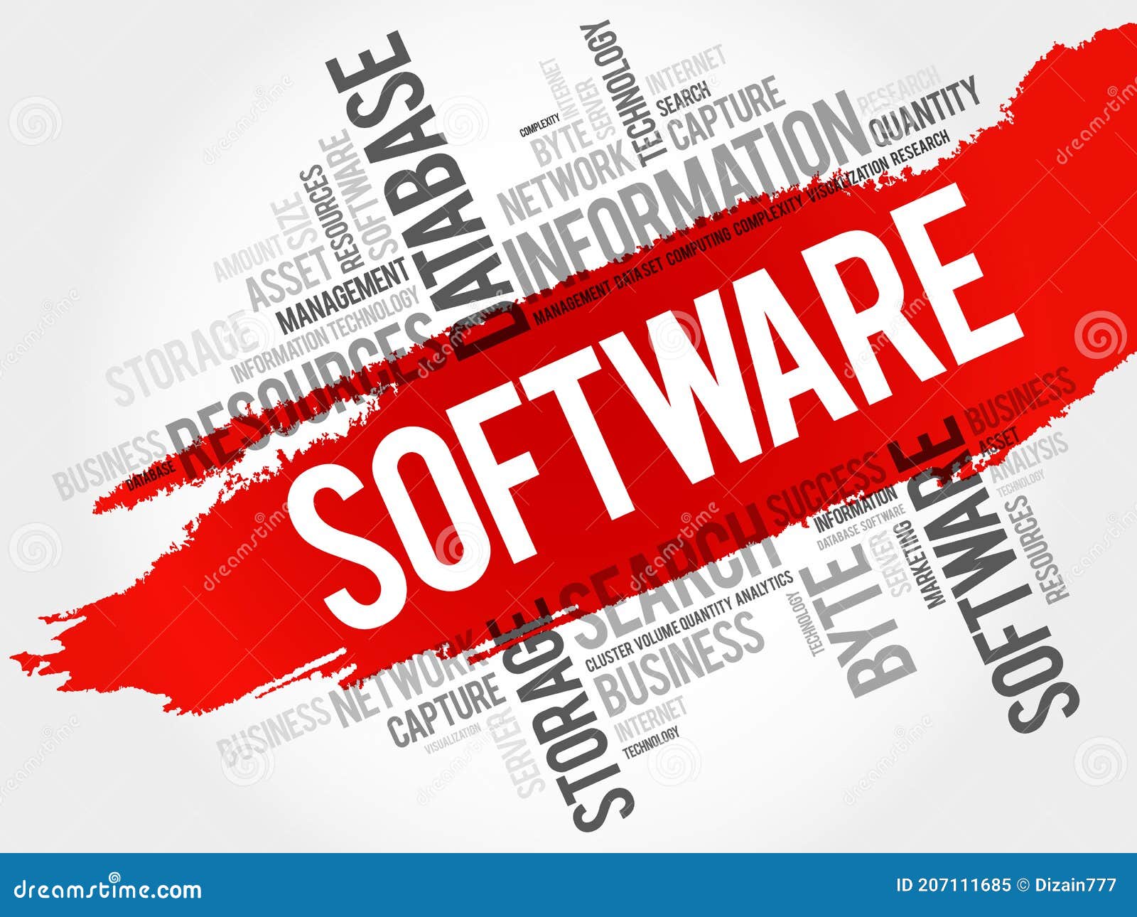 Software word cloud stock illustration. Illustration of execution ...